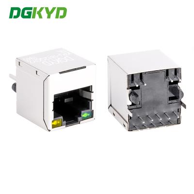China KRJ-1812QGYZNL Vertical RJ45 Communication Interface Gigabit Network Connector Ethernet Port Socket for sale