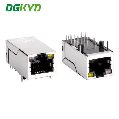China Custom Single Port 33.0mm Rj45 Lan Jack , 1000BASE micro rj45 connector PoE KRJ-339PWNL for sale