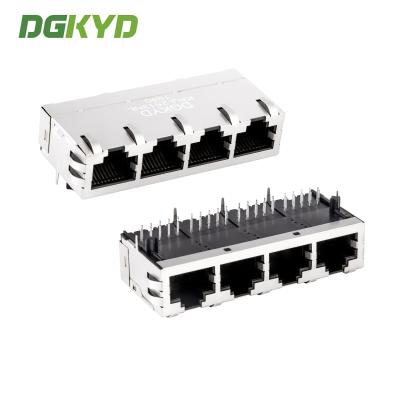 China Gigabit Network Socket 4 Gang RJ45 Connector Ethernet Interface KRJ-2513NL for sale