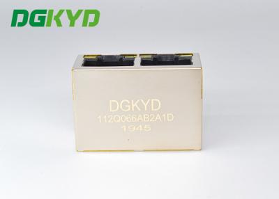 Cina Porto di plastica nero modulare 2 RJ45 dell'alloggio 1000M del connettore del trasformatore in vendita