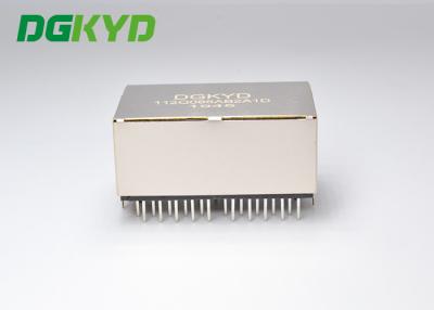 Cina Porto di plastica nero modulare 2 RJ45 dell'alloggio 1000M del connettore del trasformatore in vendita