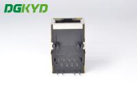 China 25.4mm RJ45 PCB Connector with 8-Position Gold Contacts for 100M BASE-TX Networks for sale