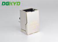 China 25.4mm RJ45 PCB Connector with 8-Position Gold Contacts for 100M BASE-TX Networks for sale