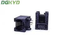 China Single Port RJ45 Modular Socket Lightless Plastic 6p4c Interface 10/100/1000BASE-T for sale