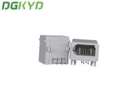 China White Plastic Shell 6p4c RJ11 Connector DIP PCB Mount 10/100/1000BASE-T with 350uH Inductance for sale