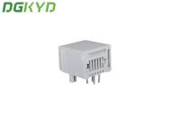 China White Plastic Shell 6p4c RJ11 Connector DIP PCB Mount 10/100/1000BASE-T with 350uH Inductance for sale