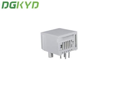 China Weißer Plastik-Verbindungsstück Shell Mesh Jacks 6p4c RJ11 BAD-PWB-Berg zu verkaufen