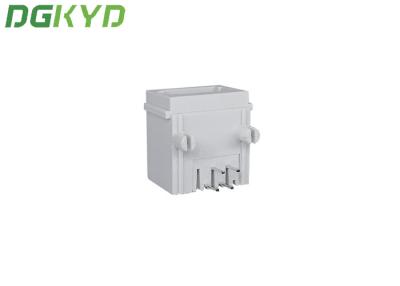 China Weißer Plastik-Verbindungsstück Shell Mesh Jacks 6p4c RJ11 BAD-PWB-Berg zu verkaufen