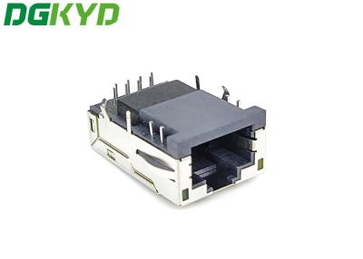 중국 금속은 저자세 SMT Cat5 Rj45 모듈러 잭 하락 탑재를 덤으로 보호했습니다 판매용