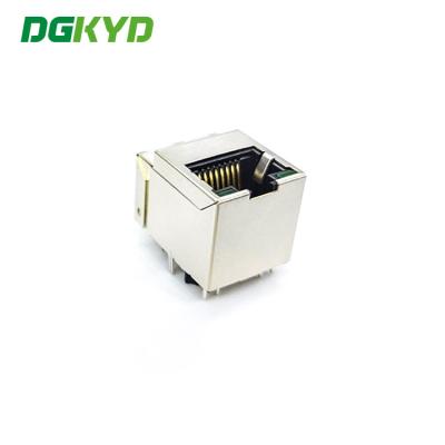 China 180 Vertical Ethernet Female Rj45 Network Connector DGKYD511Q009AC3A1DK068 for sale