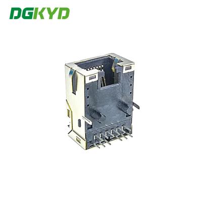 China DGKYD1611Q002HWA10DB057(10G) 10G Network Filter 8P12C RJ45 Network Port Connector With Light for sale