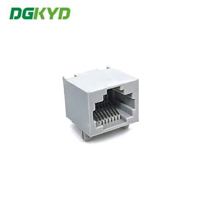 China Off White 8P8C 1.5AMP RJ45 Single Port Without LED DIP PCB Mount for sale