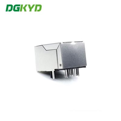 China Puerto del conector del gigabit PBT 8 Pin Rj 45 solo sin el escudo de cobre amarillo del LED en venta