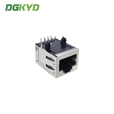 China 100Base 8 LEIDENE van Jack Tab Up Without van de speldrj45 Enige Haven Modulaire RJ45 met Transformator Te koop