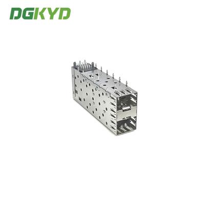 China DGKYD21SFP1N3A00200B022 2*1 Cage Thickness 0.25mm RJ45 SFP Connector 15U Phosphor Bronze for sale
