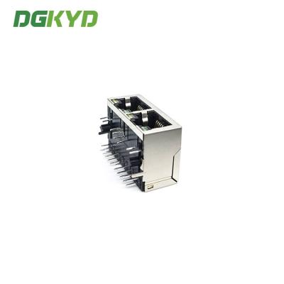 China mehrfache Portphosphor-bronze DGKYD112Q187AB1A1D 10Pin RJ45 verbindungsstück-PBT zu verkaufen
