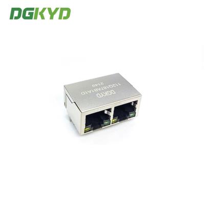 China mehrfache Portphosphor-bronze DGKYD112Q187AB1A1D 10Pin RJ45 verbindungsstück-PBT zu verkaufen