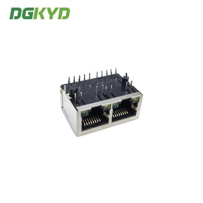 China mehrfache Portphosphor-bronze DGKYD112Q187AB1A1D 10Pin RJ45 verbindungsstück-PBT zu verkaufen