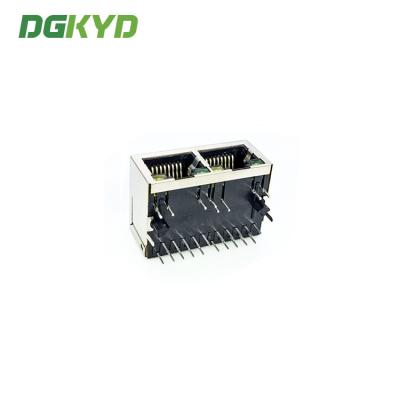 China mehrfache Portphosphor-bronze DGKYD112Q187AB1A1D 10Pin RJ45 verbindungsstück-PBT zu verkaufen