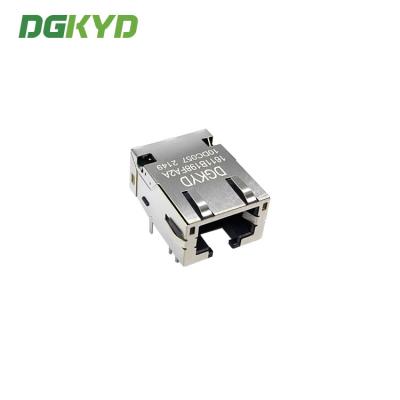 Китай 90 защищаемого градусов гнезда RJ45 сети соединителя 6Pin Cat6 RJ45 одиночного гаван с трансформатором продается