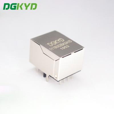 중국 변압기를 가진 까만 금속에 의하여 보호되는 PBT Cat5 RJ45 연결관 8P8C 이더네트 잭 RJ45 판매용