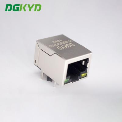 중국 변압기를 가진 까만 금속에 의하여 보호되는 PBT Cat5 RJ45 연결관 8P8C 이더네트 잭 RJ45 판매용