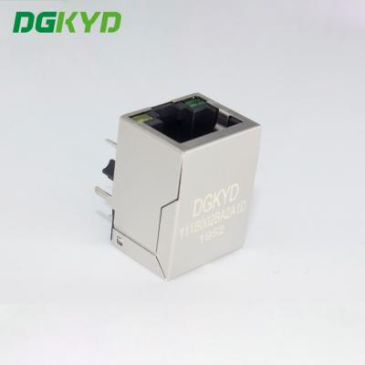 중국 변압기를 가진 까만 금속에 의하여 보호되는 PBT Cat5 RJ45 연결관 8P8C 이더네트 잭 RJ45 판매용