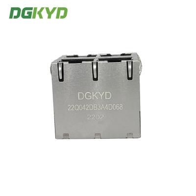 China 2x2 Multipleport RJ45 Ethernet Jack Female Connector With Transformer for sale