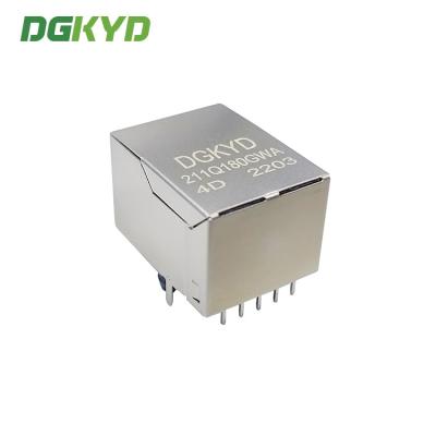 China DGKYD211Q180GWA4D de Enige Haven van RJ45 met Transformator 10 Pin Connector Te koop