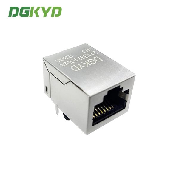Single Port 8P8C Female CAT6 PCB Connector RJ45 Without Transformer