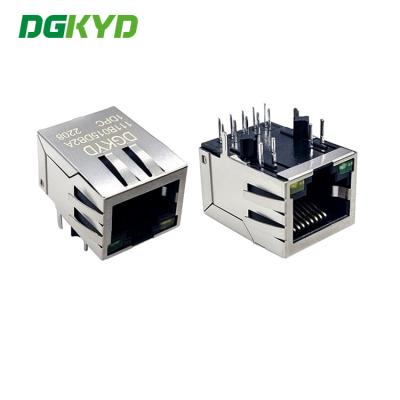 China POE Single Port Modular Illuminated RJ45 Shielded Connector for sale