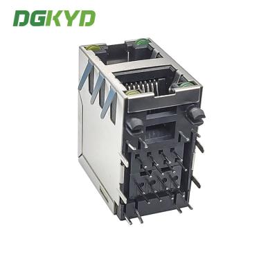 Cina Connettori modulari della rete RJ45 del porto di KRJ-5921S21YGNL 2X1 con il LED in vendita