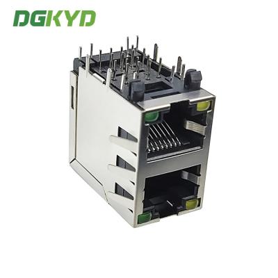 Cina Connettori modulari della rete RJ45 del porto di KRJ-5921S21YGNL 2X1 con il LED in vendita
