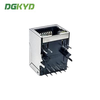 China Enige Haven10p8c RJ45 Magnetische Gigabit Ethernet Schakelaar met leiden Te koop