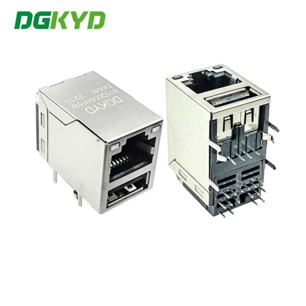 RJ45 USB Gigabit Integrated Filter Connector Ethernet Transformer With Light Strip Isolation Shrapnel USB