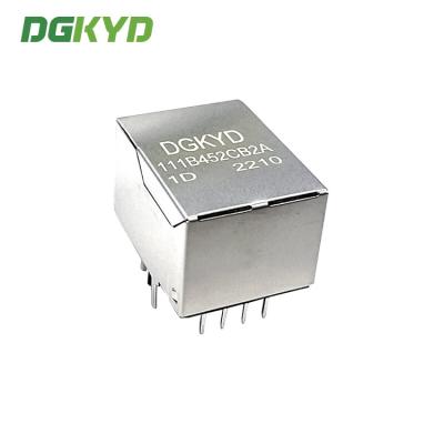 China 1X1 kies de contactdoos van het de transformator8p8c netwerk van Ethernet van de havenrj45 100M schakelaar met schild en licht uit Te koop