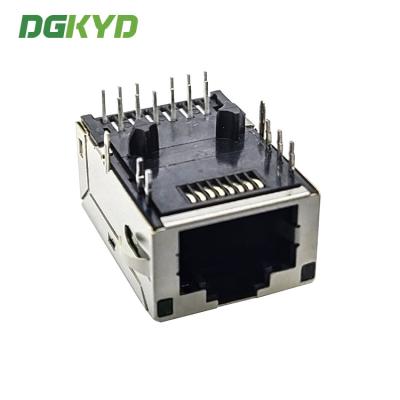 China DGKYD811Q008FN9A2DB057 Gigabit integreerde de filter van transformatorethernet met lichte de ONDERDOMPELINGS12pin modulaire hefboom van de strookbeveiliging Te koop