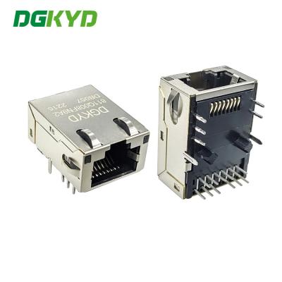 China Filtro integrado gigabit dos ethernet do transformador DGKYD811Q008FN9A2DB057 com a tira clara que protege o jaque modular do MERGULHO 12PIN à venda