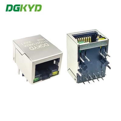Китай DGKYD111Q571AB2A1D 2.5G фильтруя промышленный интерфейс соединителя ранга RJ45 одиночный гаван защищаемый модульный со светлым PBT продается