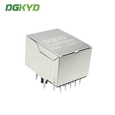 China DGKYD111Q571AB2A1D 2.5G que filtra relação modular protegida portuária industrial do conector da categoria RJ45 a única com PBT claro à venda