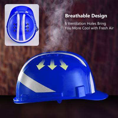 Cina Casco blu dei pp in attrezzature di sicurezza del posto di lavoro dell'ANSI del CE di Shell dell'ABS della costruzione in vendita