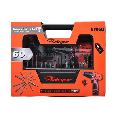 China 58Pcs de handbediende Macht boort Draadloze Elektrische Schroevedraaier Vastgestelde 12v 1300mAh Te koop