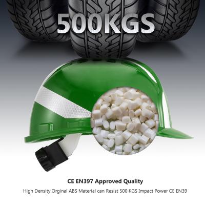 Cina OEM ad alta densità verde di Shell dell'ABS dell'ANSI Z89.1 del casco del cantiere del lavoratore in vendita