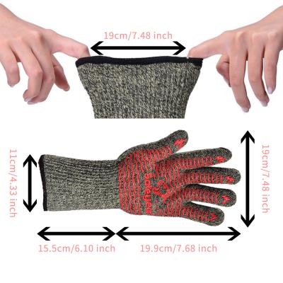 Cina Tessuto a 13,5 pollici di Aramid dei guanti termoresistenti del barbecue del silicone del commestibile in vendita