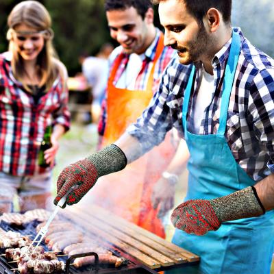 Cina Tessuto a 13,5 pollici di Aramid dei guanti termoresistenti del barbecue del silicone del commestibile in vendita