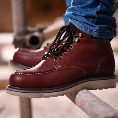 Cina Il cavallo riveste di pelle l'euro degli stivali del lavoro del cuoio di Brown degli uomini 39-45 scarpe dei lavori di costruzione in vendita