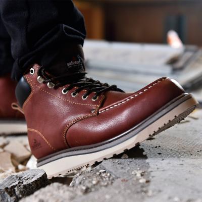 Cina Il cavallo riveste di pelle l'euro degli stivali del lavoro del cuoio di Brown degli uomini 39-45 scarpe dei lavori di costruzione in vendita