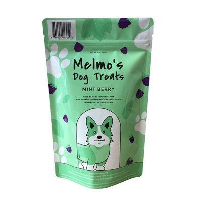 China Aluminum Foil Plastic Stand-Up Flat Bottom Dog Food Packaging Bag with Zipper for Pet Owners for sale