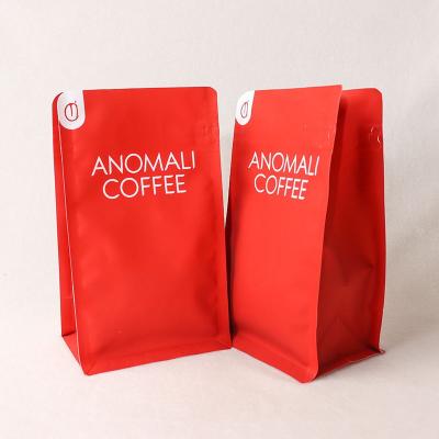 China Space Efficient Food Grade Certified Bottom Bag Coffee Beans Plastic Pouch for Fresh Storage for sale