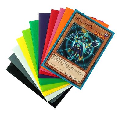 China Premium Matte Finish Plastic Card Sleeve Opaque Trading Card Protector Pocket Easy Shuffle Frosted Card Sleeve for Game Sports for sale